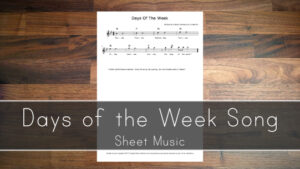 Days of the Week Song Printables - The Singing Walrus